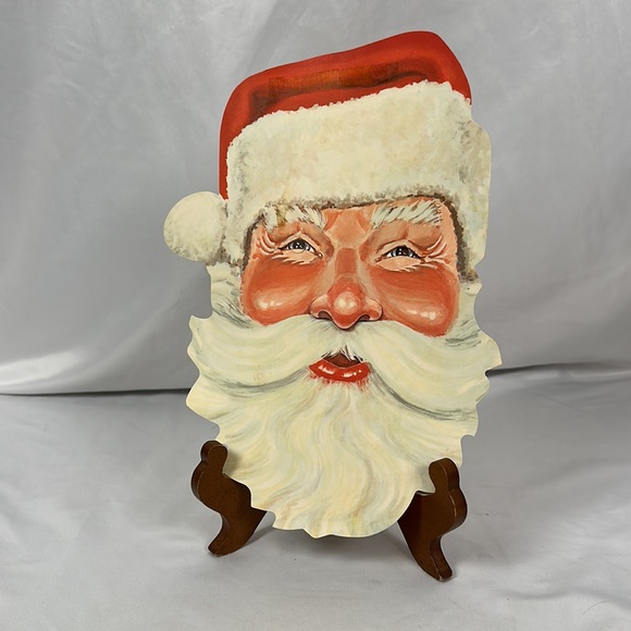 Source Unknown | Holiday | Vintage Santa Claus Mask Large Mid Century ...
